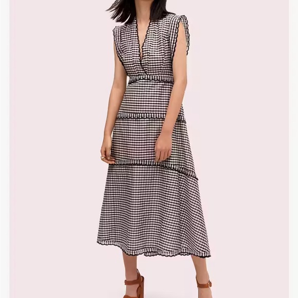 kate spade | Dresses | Kate Spade Gingham Midi Dress | Poshmark